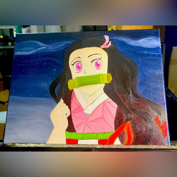 Art | Demon Slayer Nezuko Painting | Poshmark